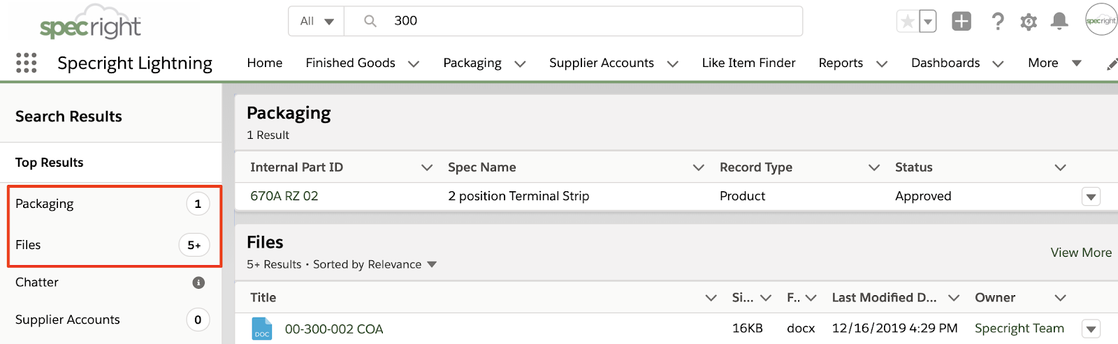 Search using global search
