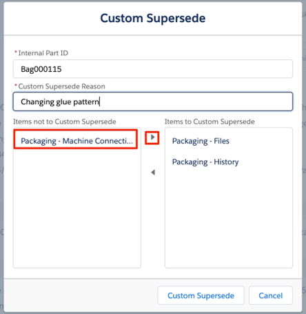 Using Custom Supersede